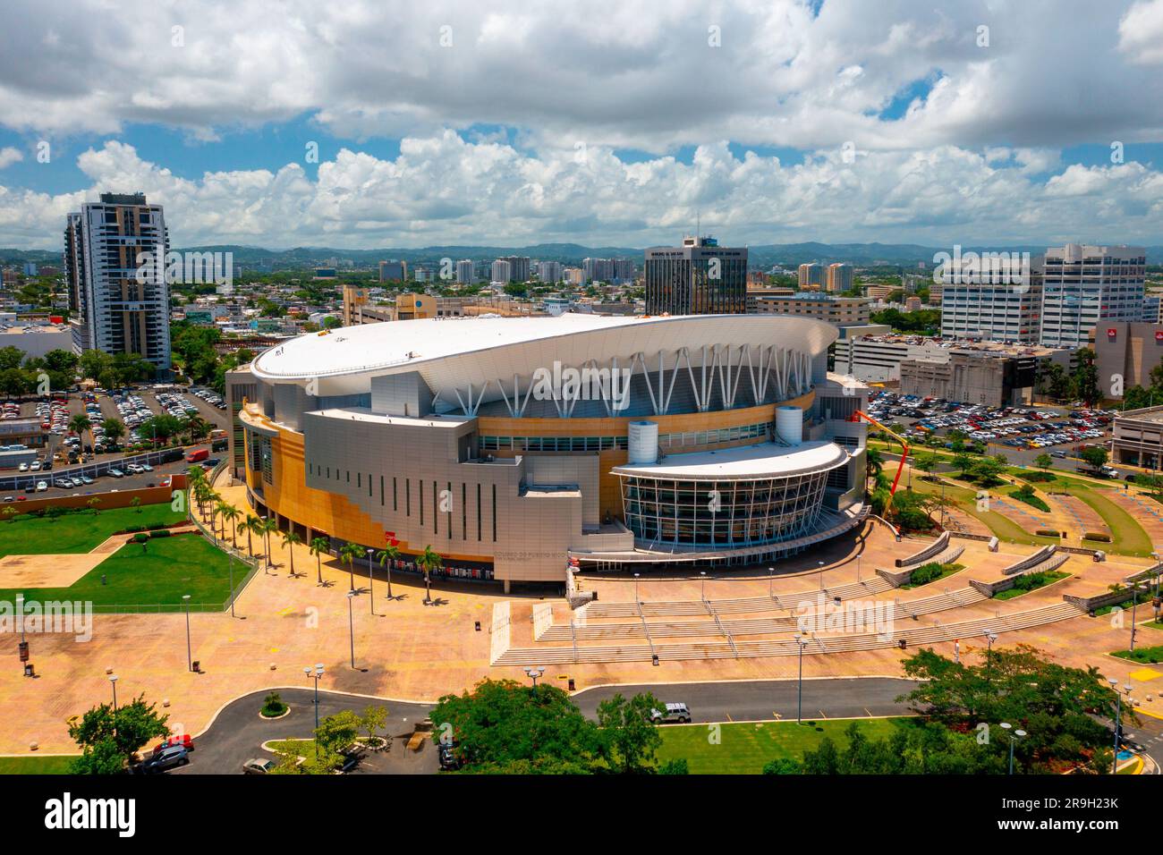 An aerial view of Coliseo de Puerto Rico Jose Miguel Agrelot in San Juan Stock Photo - Alamy