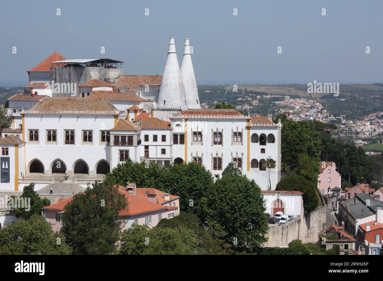 The National Palace of Sintra in the centre of the town Stock Photo - Alamy
