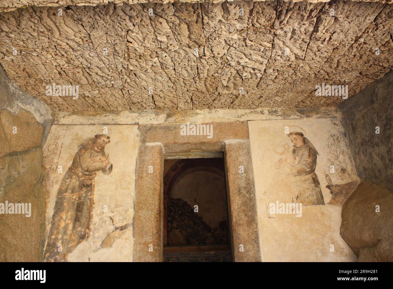Cork lined ceiling of the Chapel of our Lord in Gethsemane at the ...