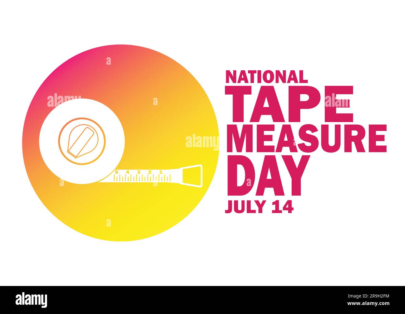 National Tape Measure Day. July 14. Holiday concept. Template for ...