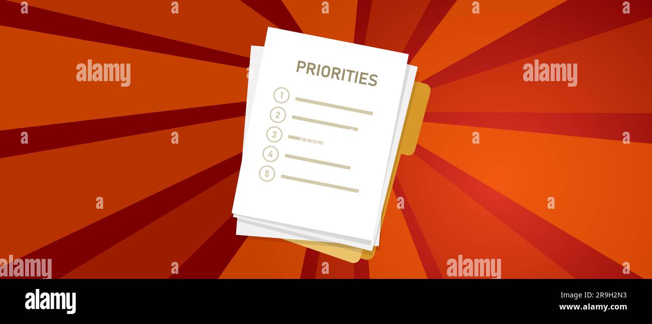 Priority list of priorities important task first prioritize to do ...