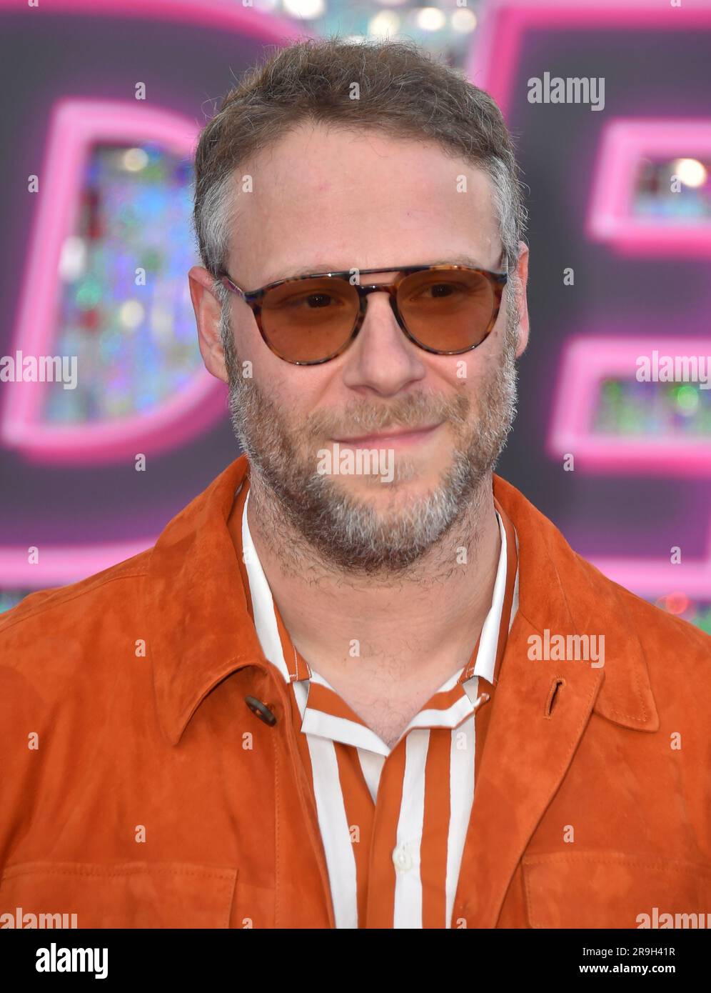 Seth Rogen arrives at the Los Angeles premiere of "Joy Ride," Monday ...