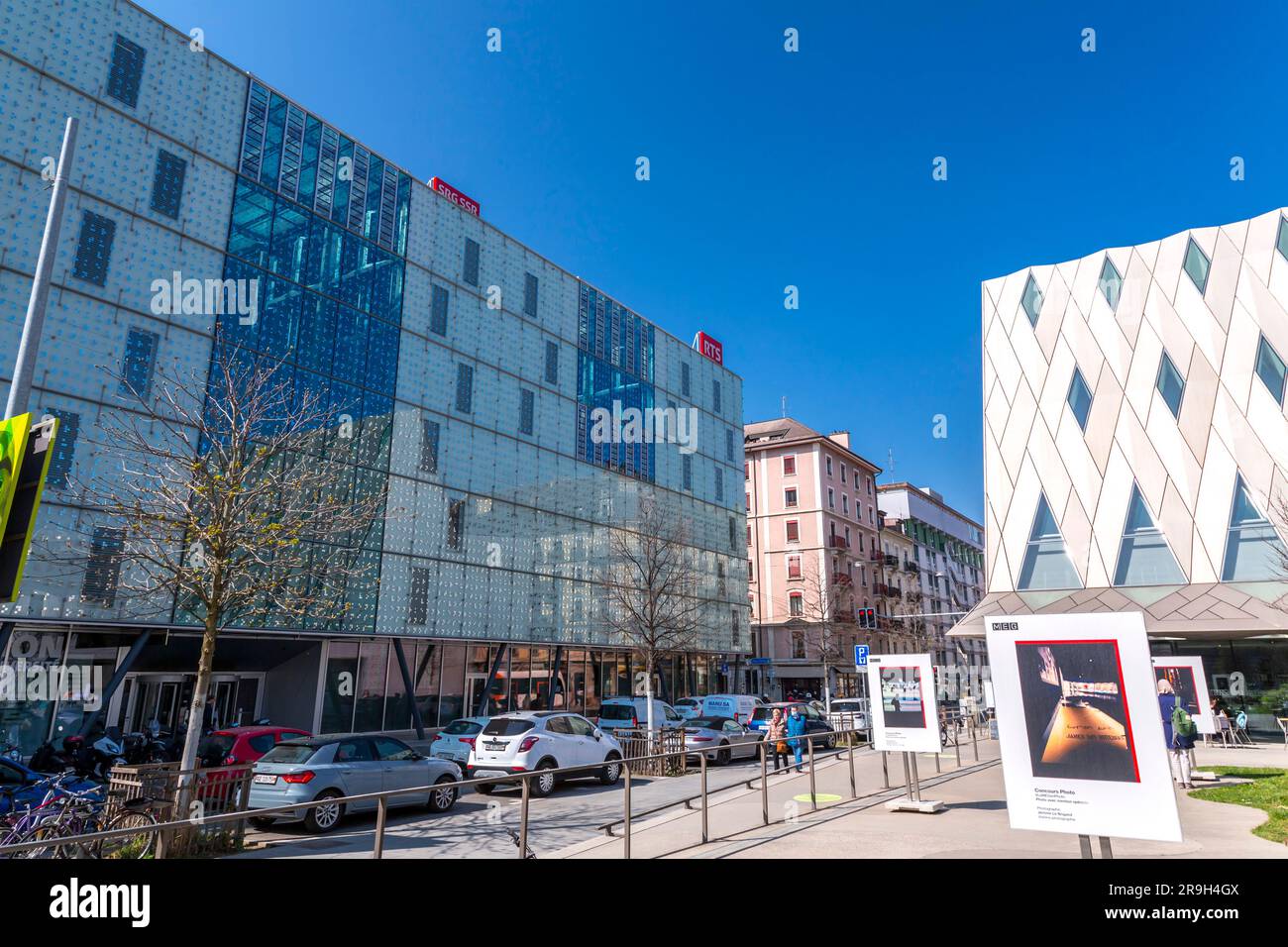 Geneva, Switzerland - MAR 25, 2022: Exterior of RTS, Swiss Radio ...