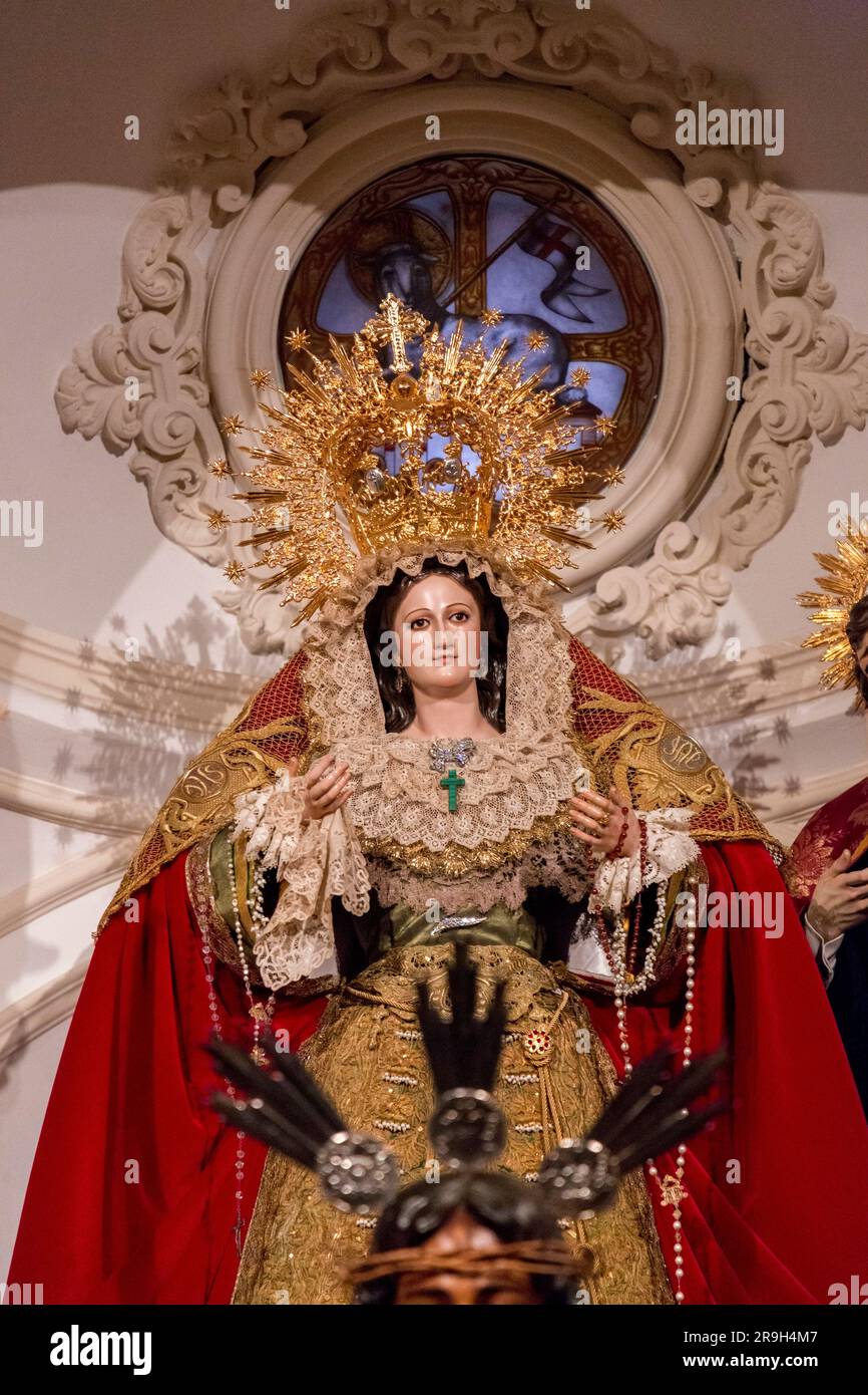 Malaga, Spain - FEB 27, 2022: Parish Church of Santiago Apostol, built ...