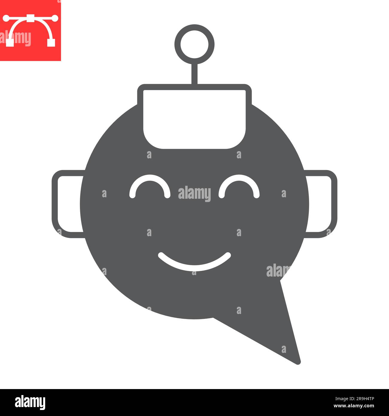 Chatbot glyph icon, technology and artificial intelligence, support ... Chatbot glyph icon, technology and artificial intelligence, support ...