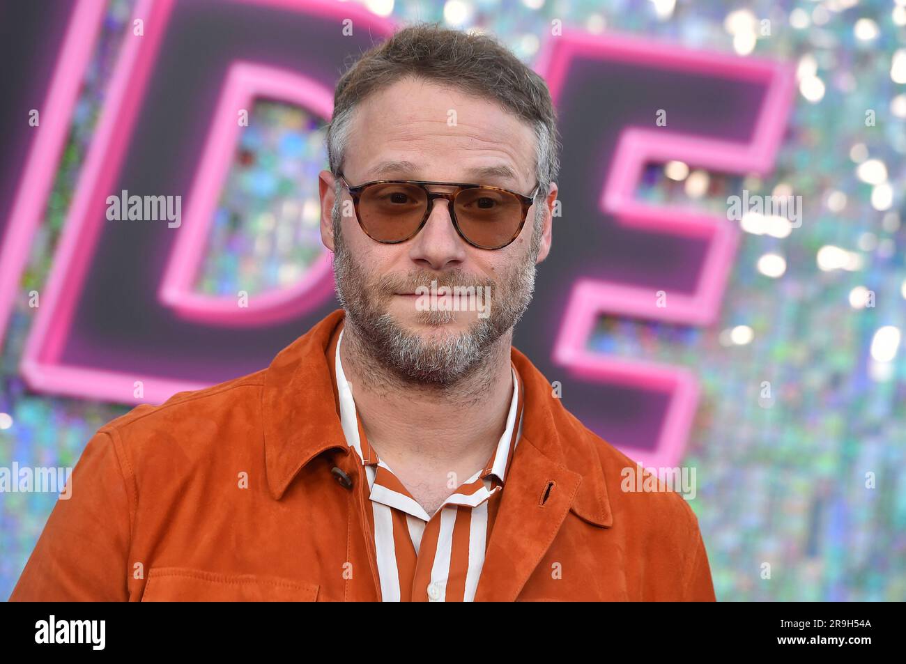 Seth Rogen arrives at the Los Angeles premiere of "Joy Ride," Monday ...