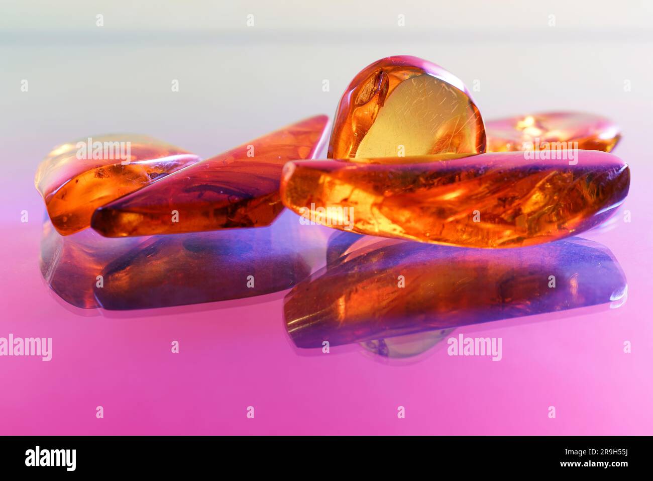 Amber is made of yellow transparent fossil resin with insect inclusions ...