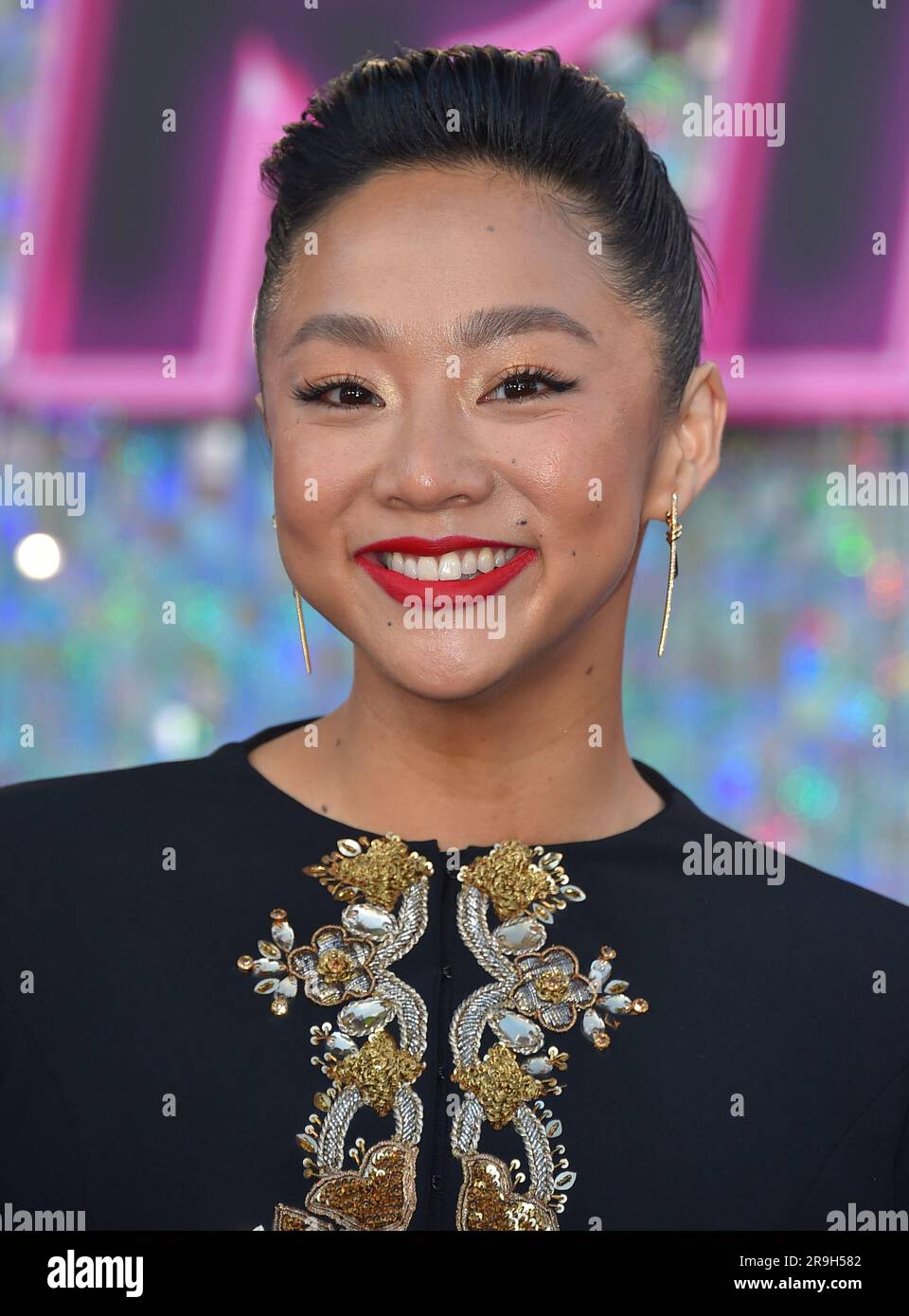 Stephanie Hsu arrives at the Los Angeles premiere of "Joy Ride," Monday ...