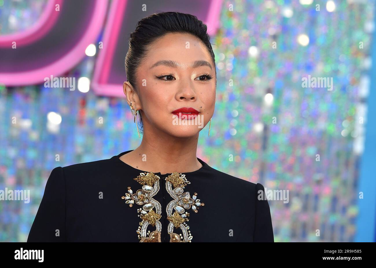 Stephanie Hsu arrives at the Los Angeles premiere of "Joy Ride," Monday ...