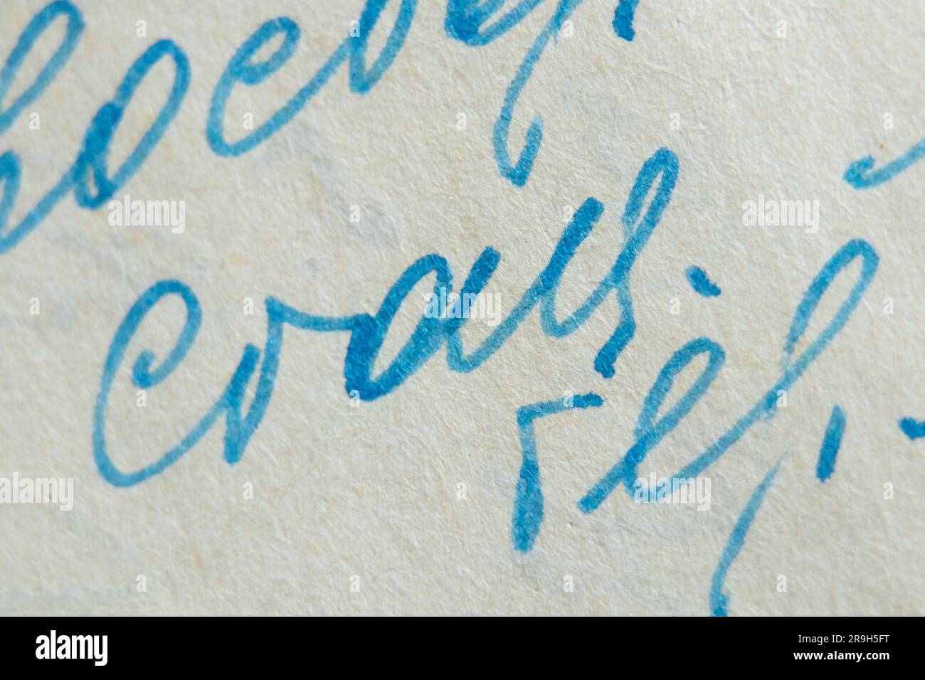 illegible handwritten font written in pen on old paper in Russian as ...