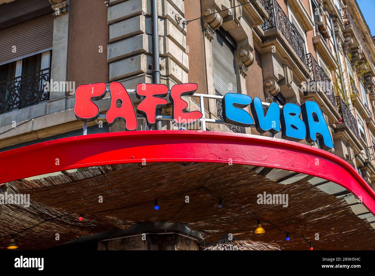 Geneva, Switzerland - MAR 25, 2022: Signage and entrance of Cafe Cuba ...