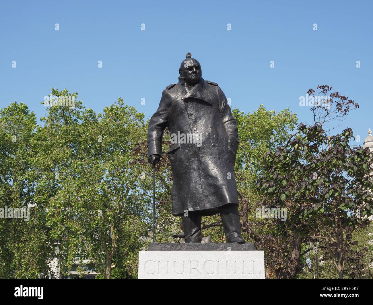 LONDON, UK - JUNE 06, 2023: Statue of Winston Churchill in Parliament ...