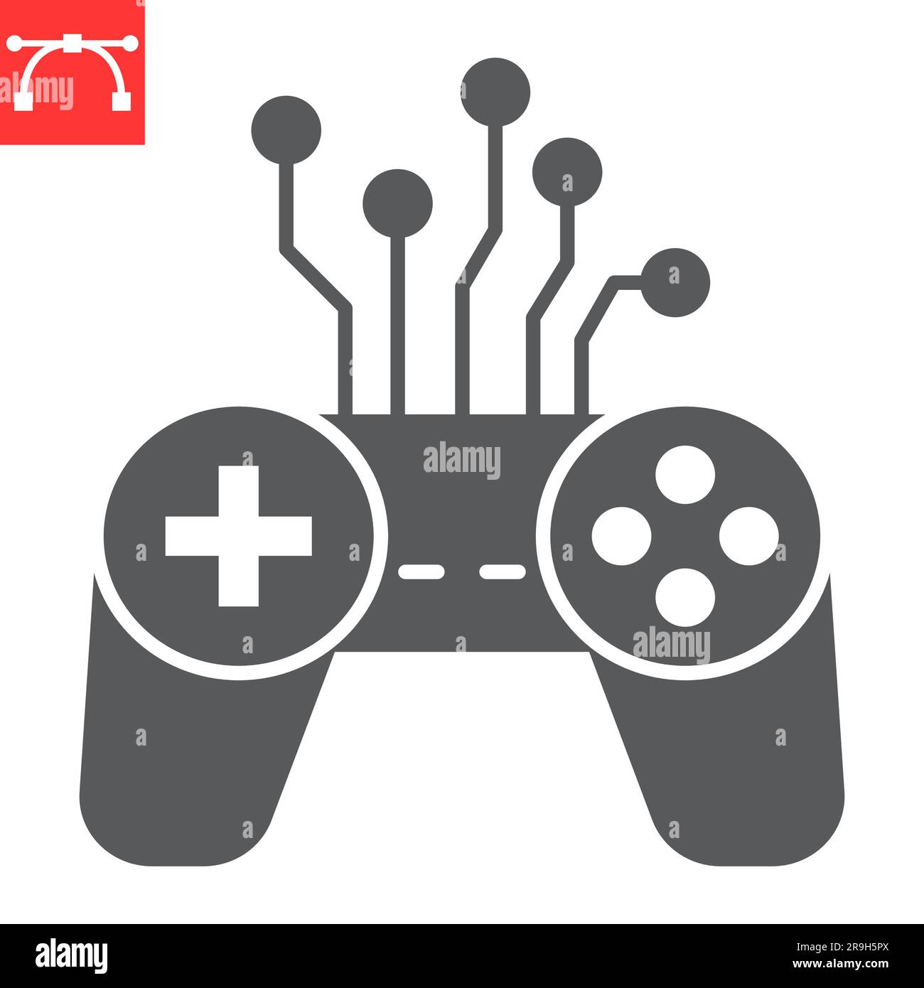 AI game glyph icon, technology and artificial intelligence, ai gaming ... AI game glyph icon, technology and artificial intelligence, ai gaming ...