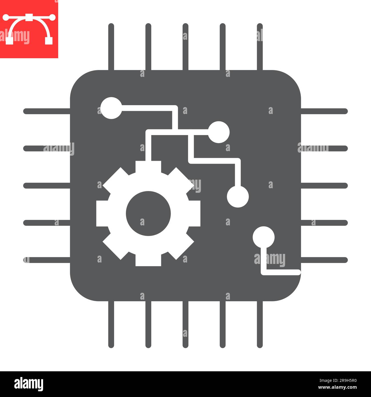 Cybernetics glyph icon, technology and artificial intelligence, ai ... Cybernetics glyph icon, technology and artificial intelligence, ai ...