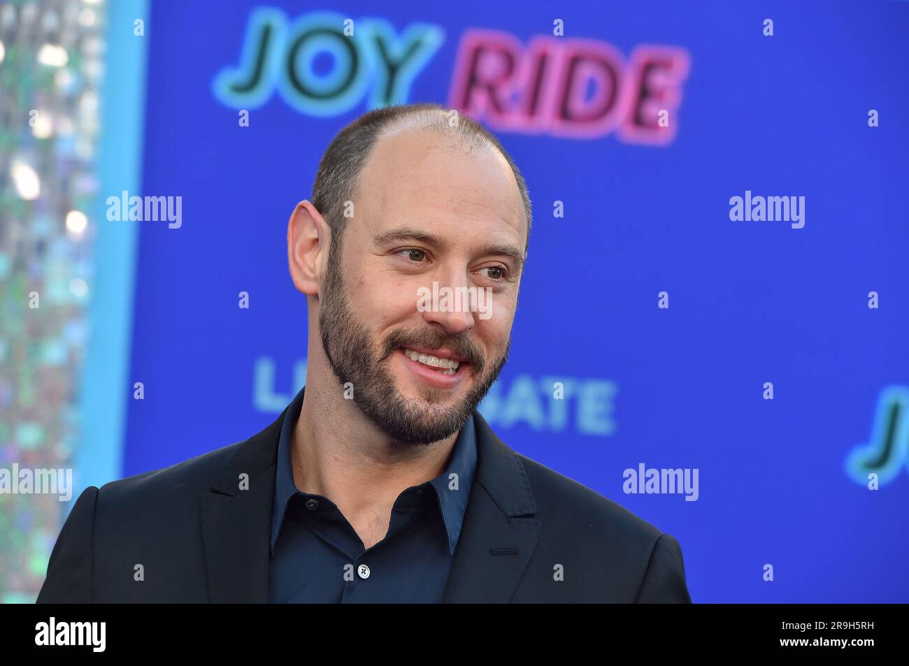 Evan Goldberg arrives at the Los Angeles premiere of "Joy Ride," Monday ...
