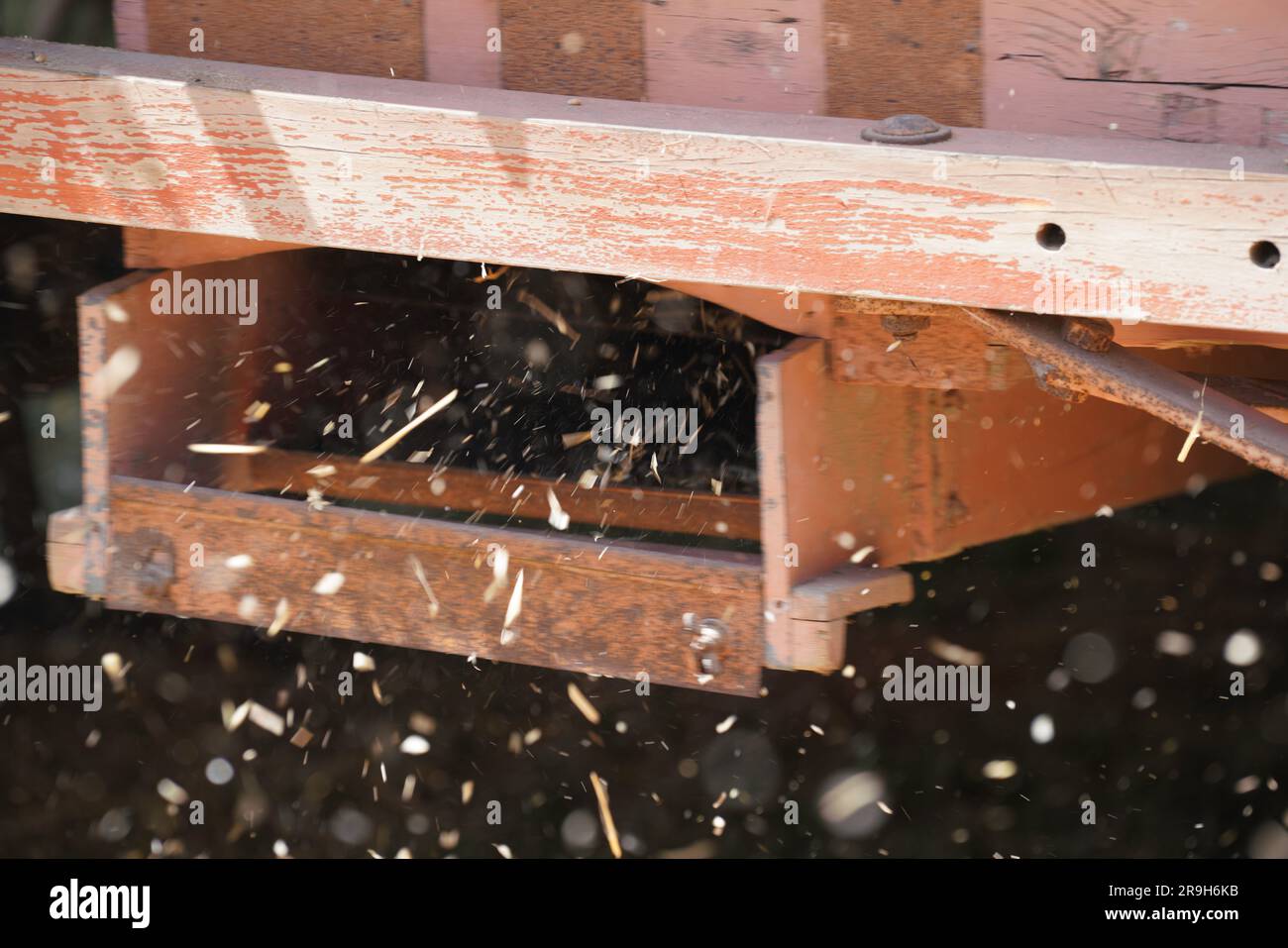 Old winnowing machine hi-res stock photography and images - Alamy