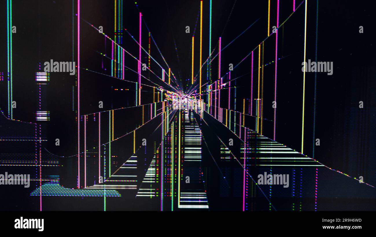 Broken Liquid Crystal Display screen with broken glass digital pattern ...