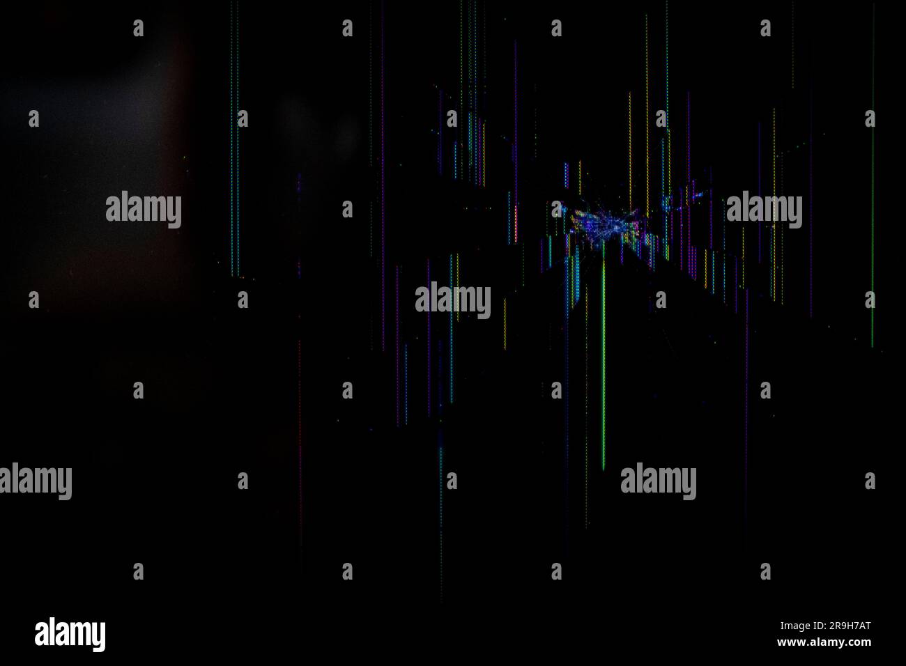 Broken Liquid Crystal Display screen with broken glass digital pattern ...