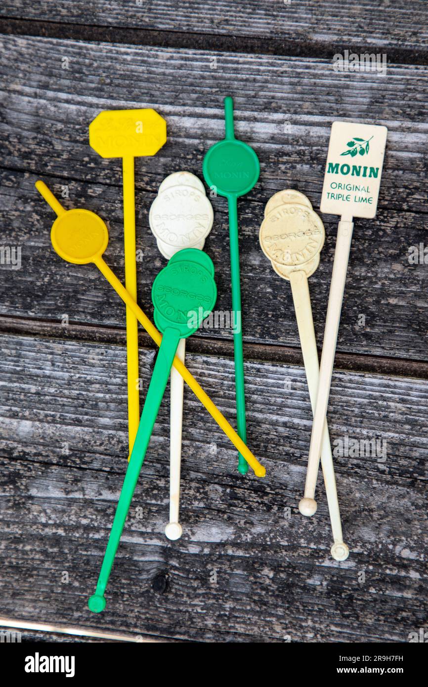 annecy , France - 06 16 2023 : sirops georges monin juice logo sign and ...