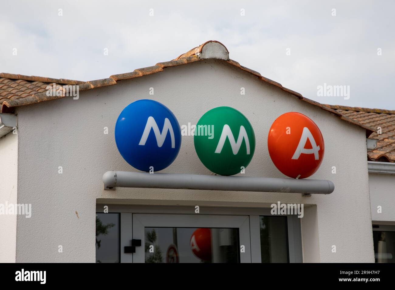annecy , France - 06 16 2023 : mma sign brand and text logo of Group ...