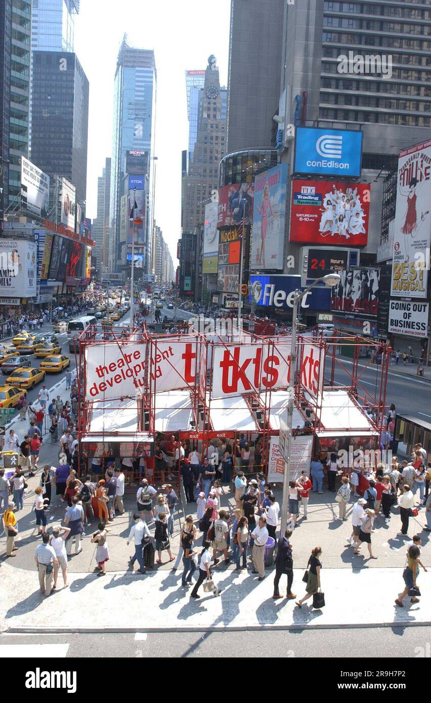 FILE - The TKTS booth appears in New York's Times Square on June 24 ...