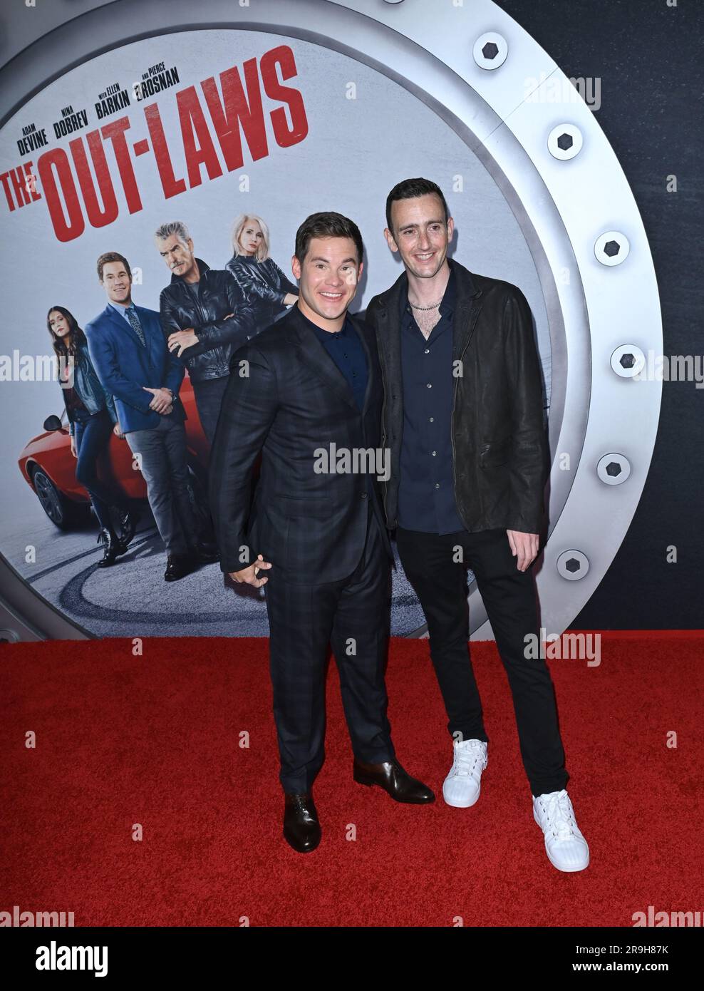 Los Angeles, USA. 26th June, 2023. Adam DeVine & Tyler Spindel at the ...