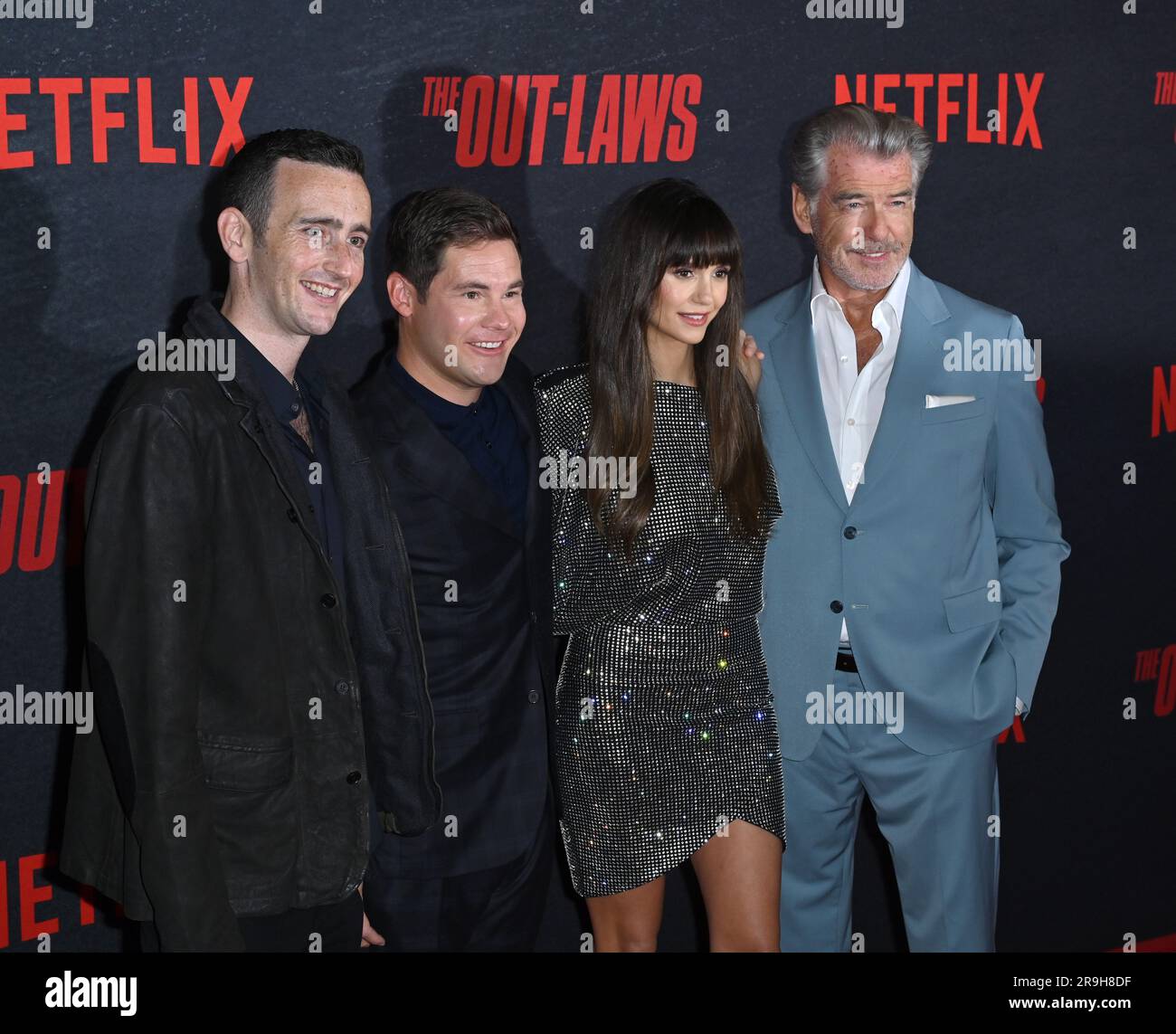 Los Angeles, USA. 26th June, 2023. Tyler Spindel, Adam Devine, Nina ...