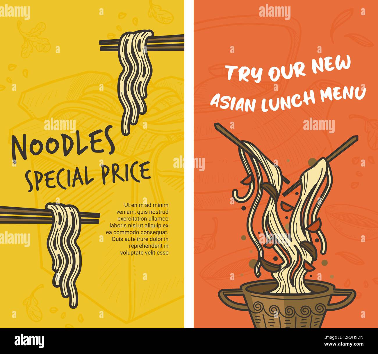 Asian udon noodles sauce Stock Vector Images - Alamy