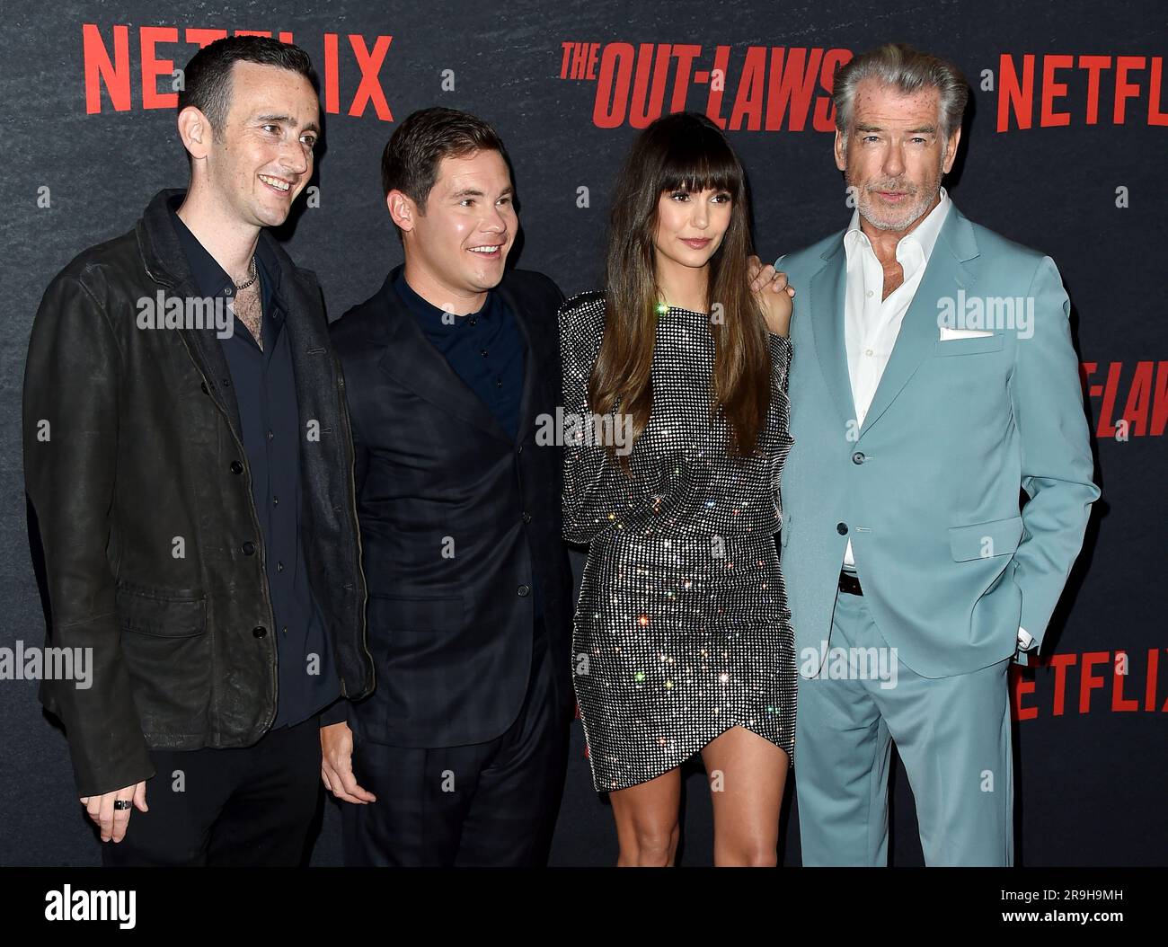 Los Angeles, USA. 26th June, 2023. Tyler Spindel, Adam Devine, Nina ...