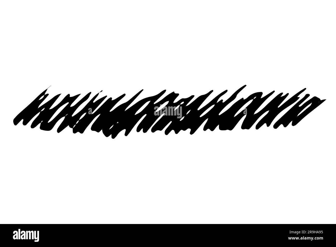 Vector grunge strokes brush. Black stain, ink, line brush image. A ...