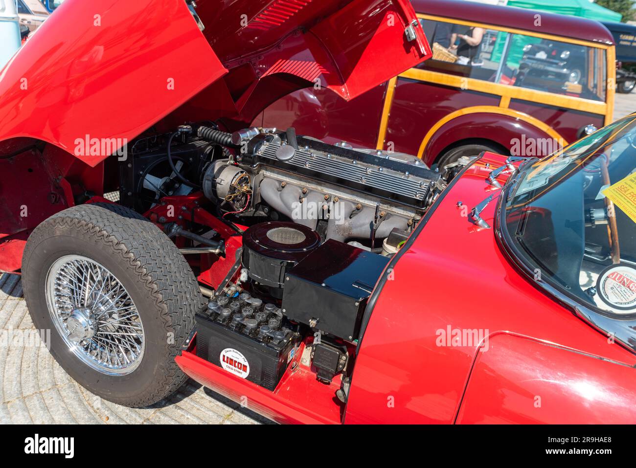 Jaguar E-type engine bay on display after the London to Southend ...
