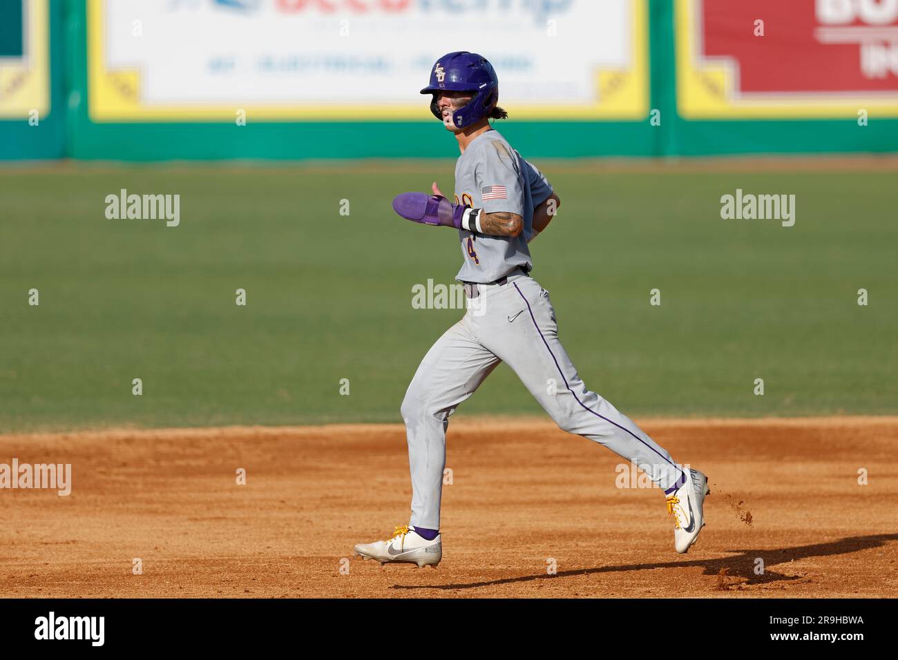LSU infielder Jordan Thompson (4) during an NCAA college baseball ...