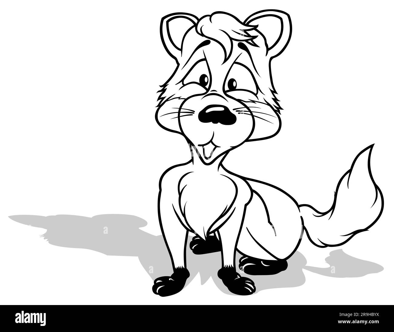 Drawing of a Cute Surprised Fox Stock Vector Image & Art - Alamy