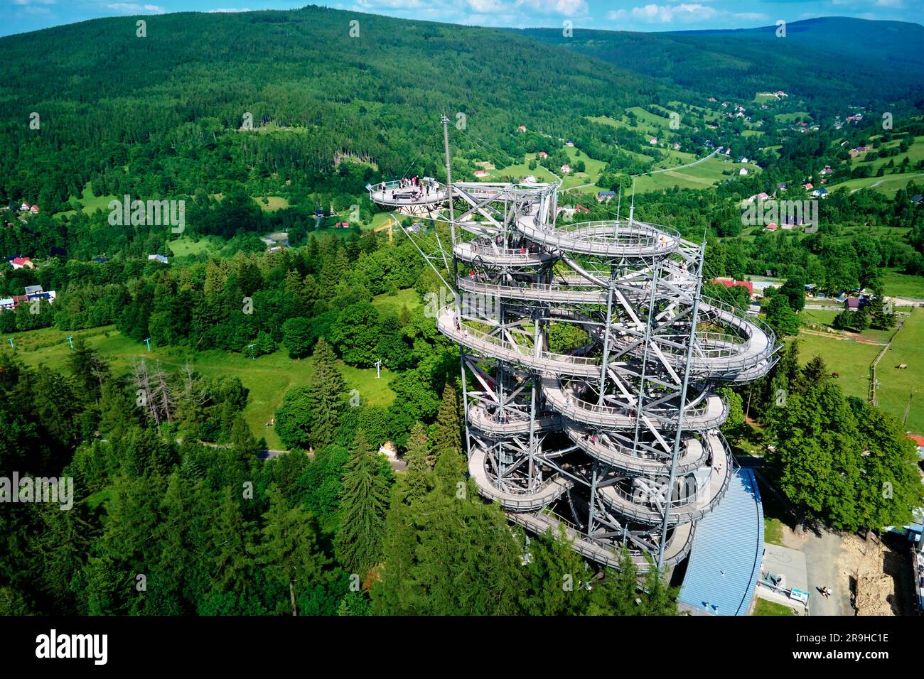 Aerial view sky walk spiral hi-res stock photography and images - Alamy