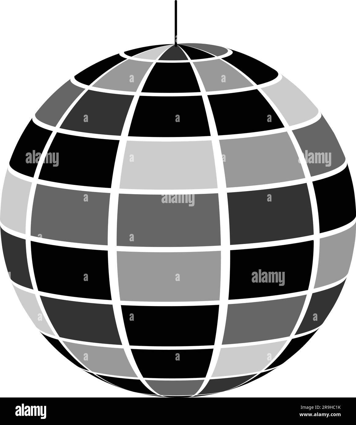 Shining disco ball party Black and White Stock Photos & Images - Alamy