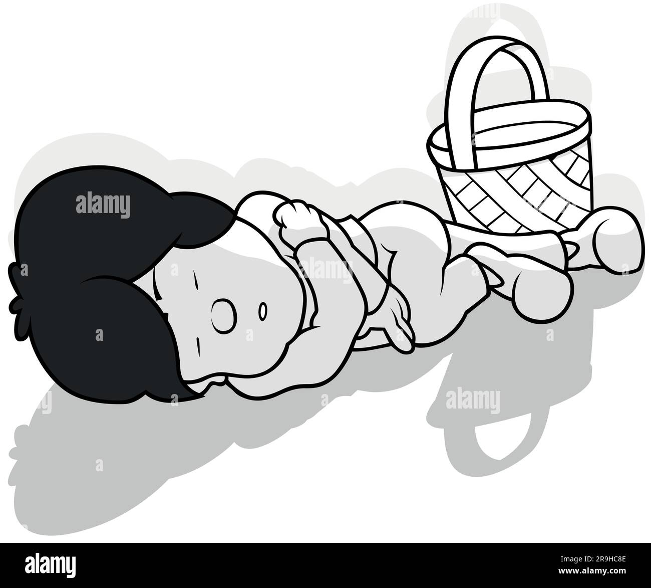 Sleep on ground Stock Vector Images - Alamy