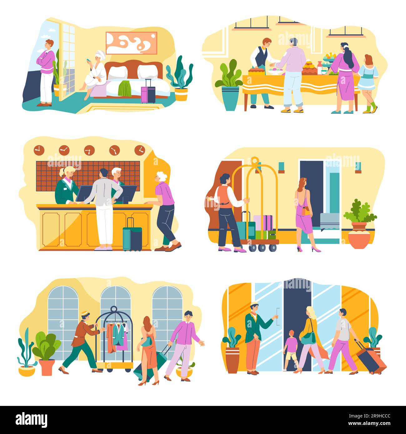 Hotel receptionist female service staff Cut Out Stock Images & Pictures ...