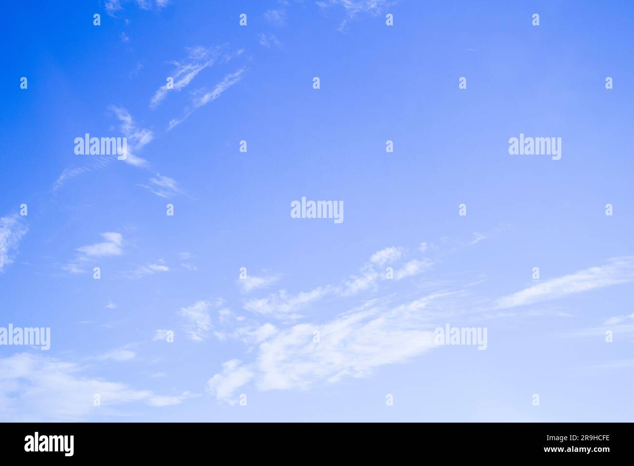 Blue bright sunny sky for a background Stock Photo - Alamy