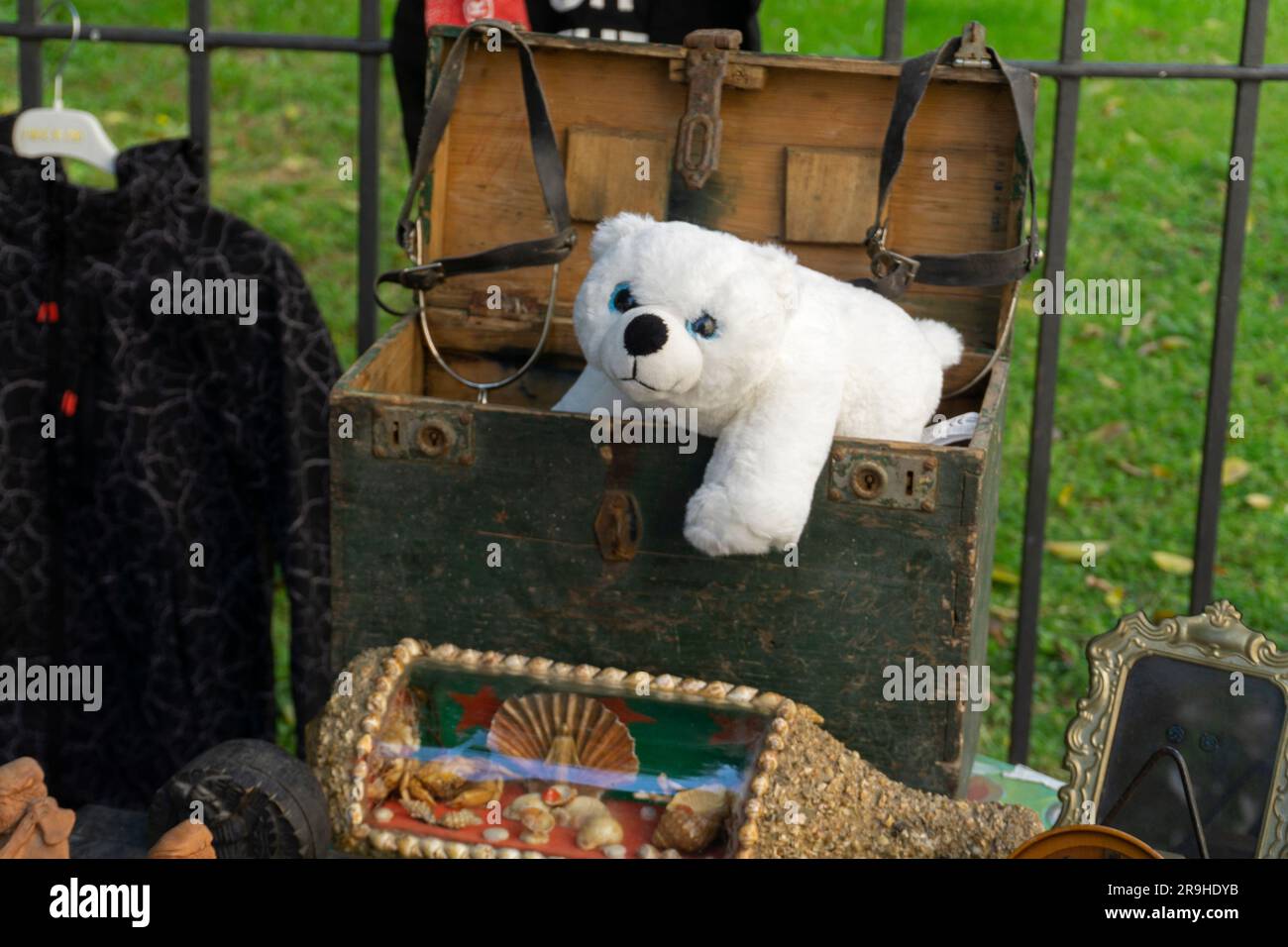 Items for sale at Palermo Sunday market sicily toy polar bear coming ...