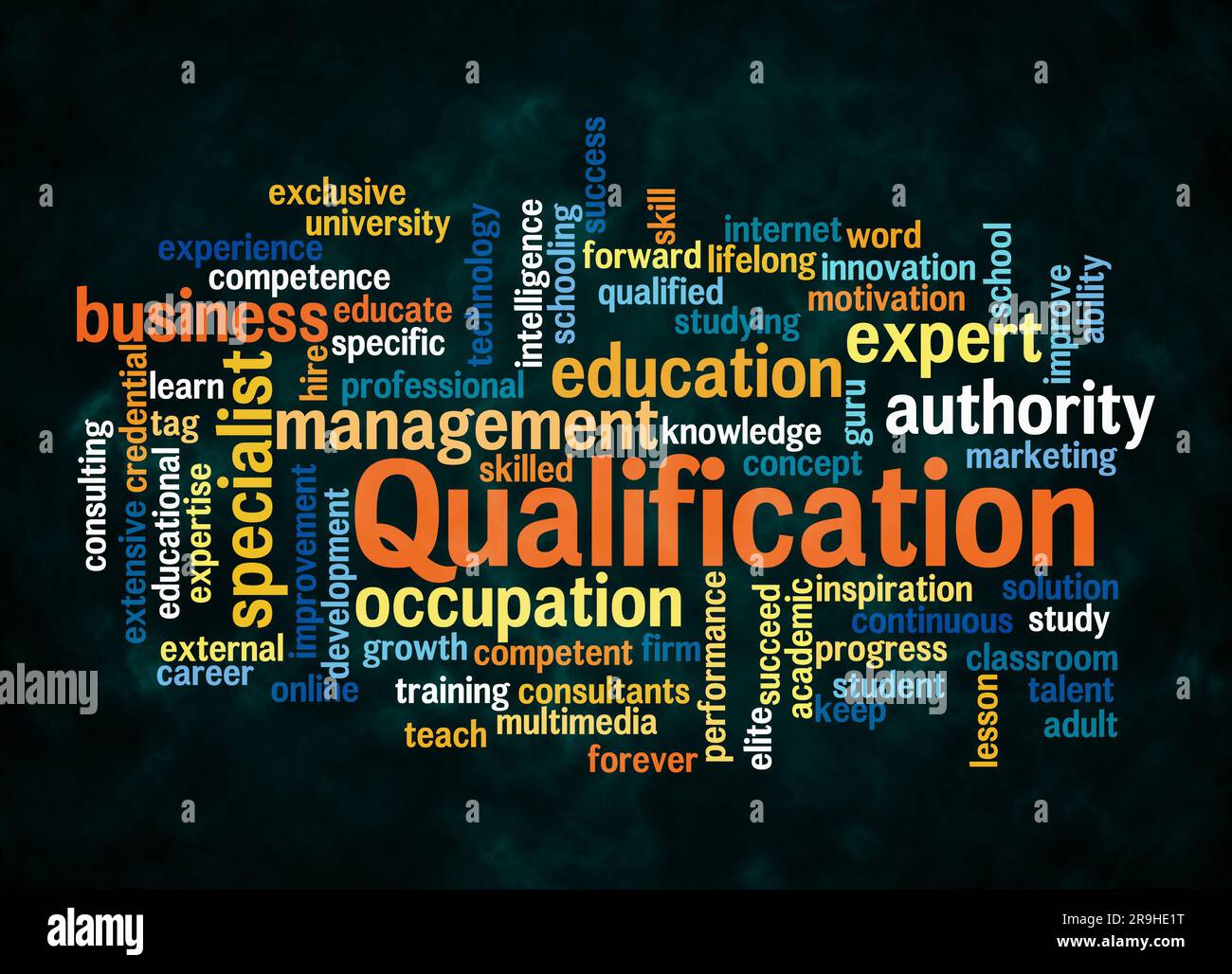 Word Cloud with QUALIFICATION concept create with text only Stock Photo ...