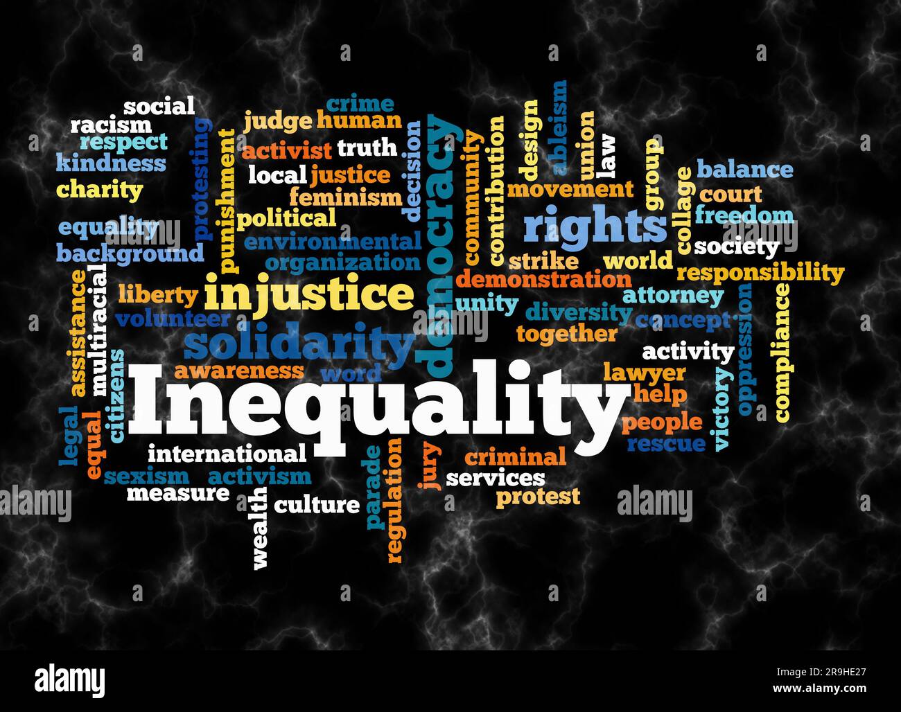Word Cloud with INEQUALITY concept create with text only Stock Photo ...