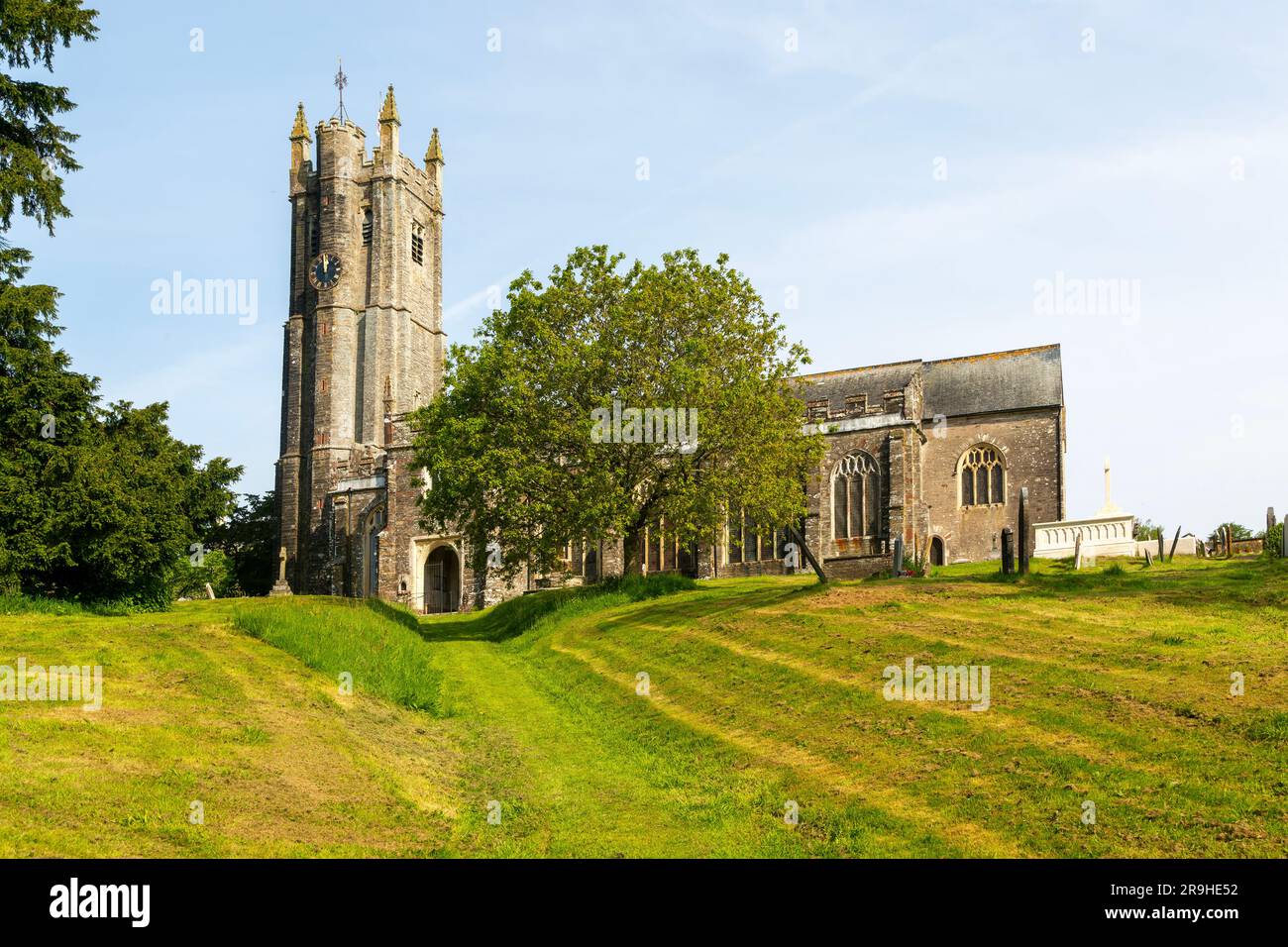 Historic village parish church of Saint Andrew, Harberton, south Devon ...