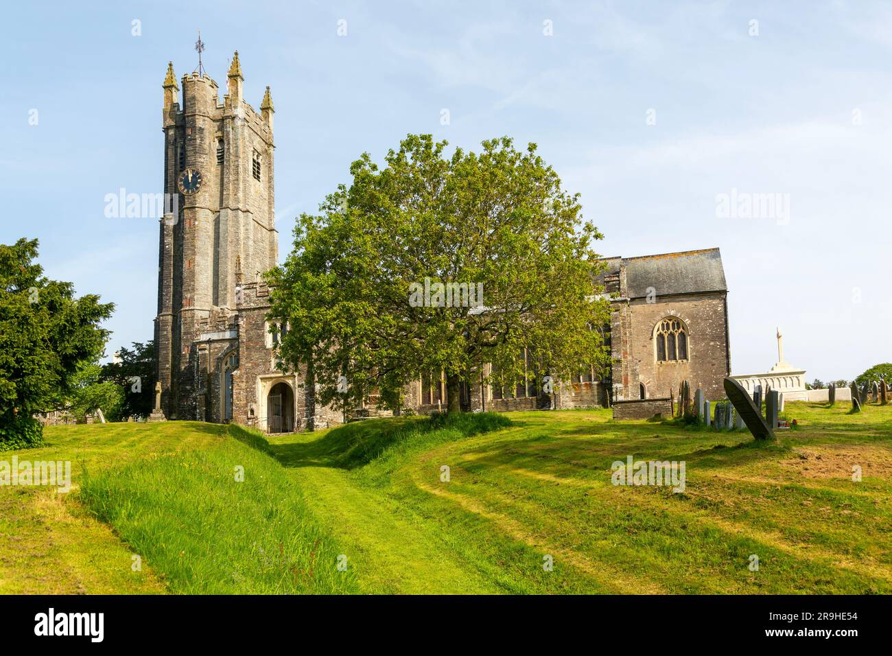 Historic village parish church of Saint Andrew, Harberton, south Devon ...