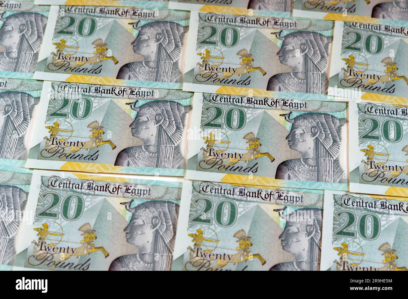 new Egyptian 20 EGP LE twenty polymer pounds cash money banknote bill ...