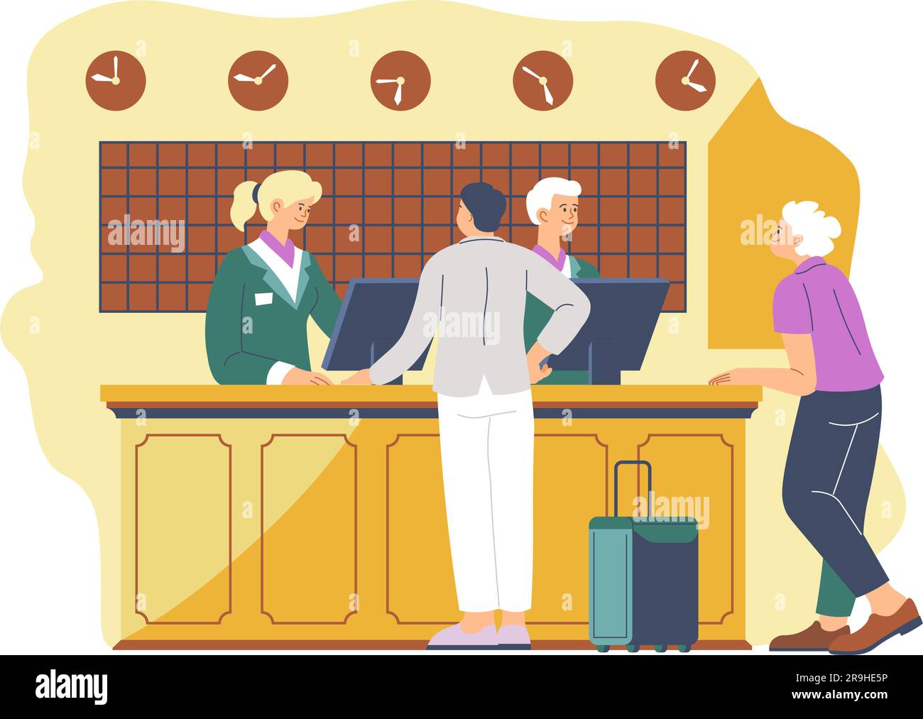 Arriving at reception Stock Vector Images - Alamy