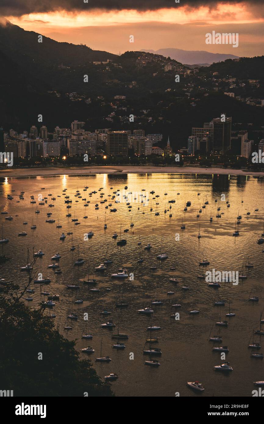 Golden sky over praia hi-res stock photography and images - Alamy