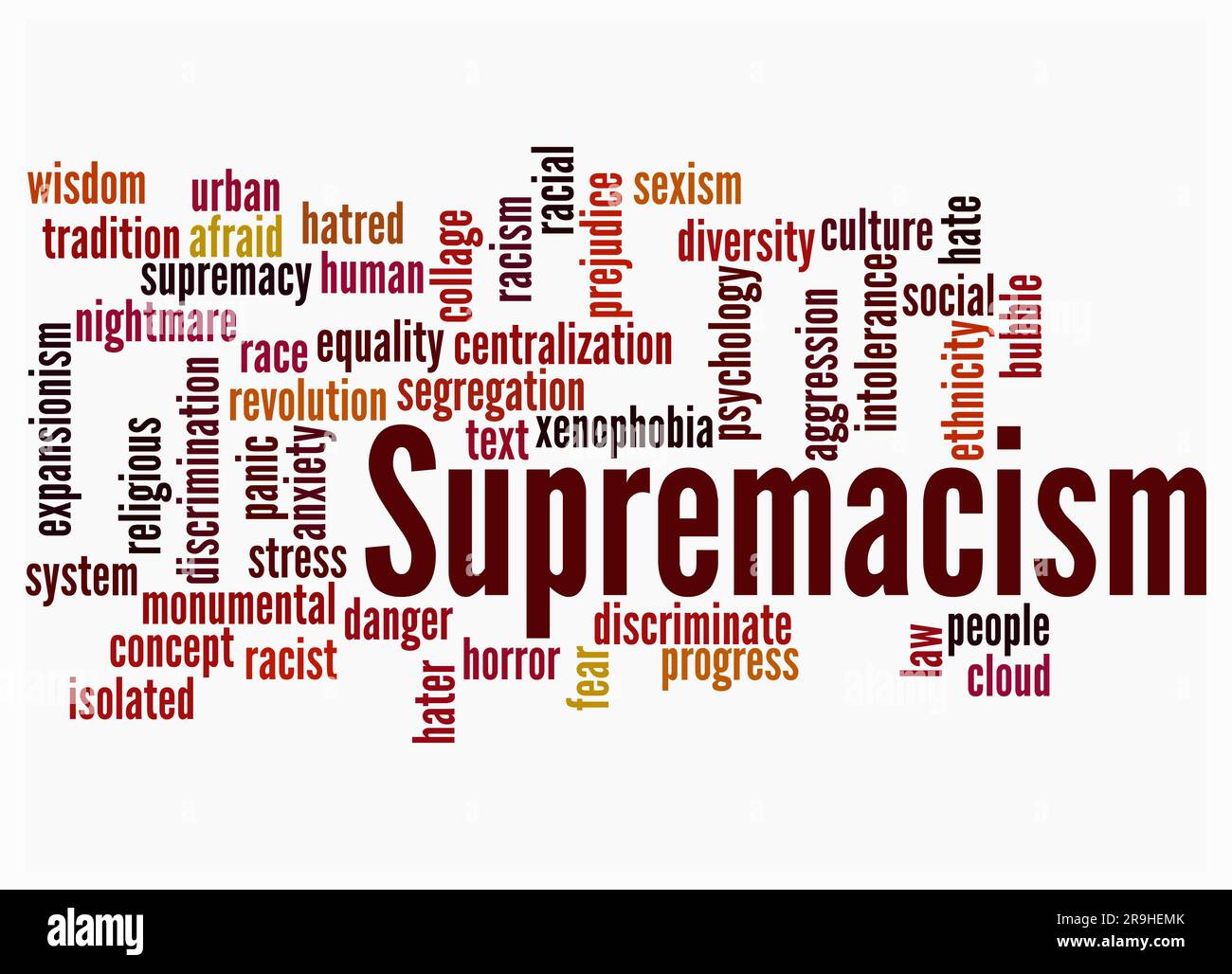 Word Cloud with SUPREMACISM concept create with text only Stock Photo ...