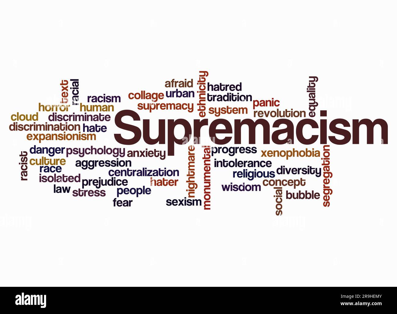 Word Cloud with SUPREMACISM concept create with text only Stock Photo ...