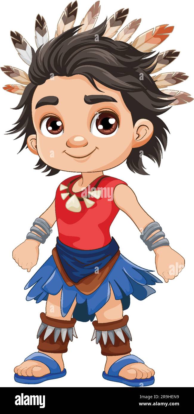 Cartoon Native American Art Native American Indian Hyper Realistic