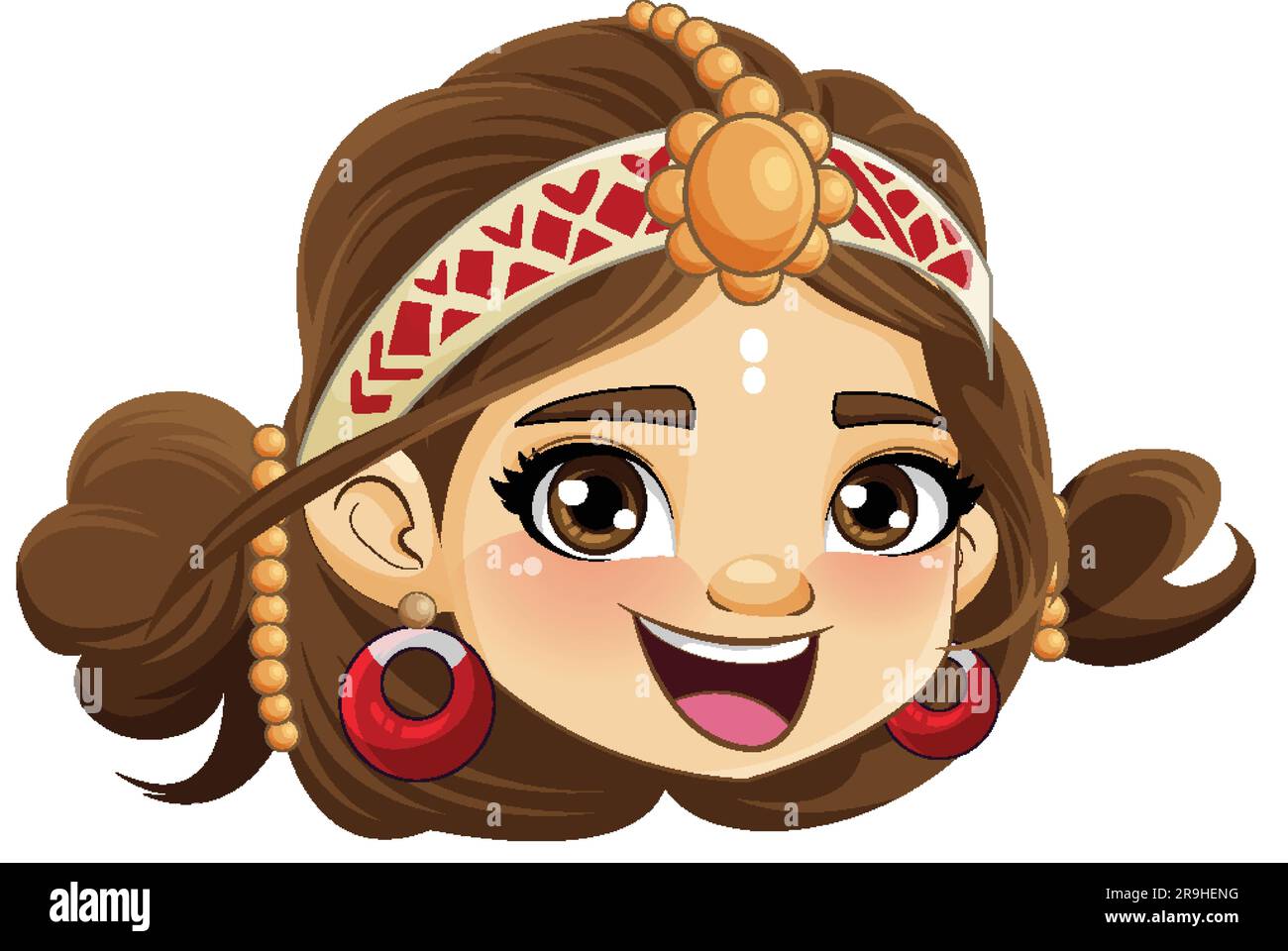 Indian girl face expression Stock Vector Images - Alamy